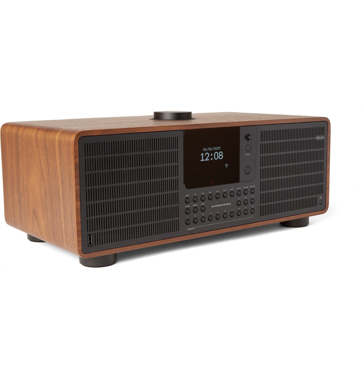 Revo - SuperSystem All-Digital Radio and Music Player - Brown Revo