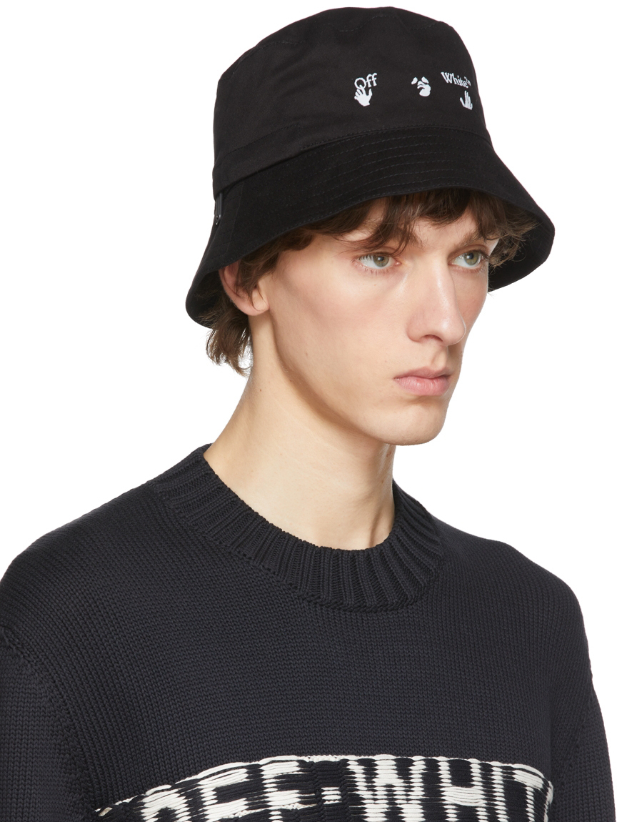 Off-White Black Logo Bucket Hat Off-White