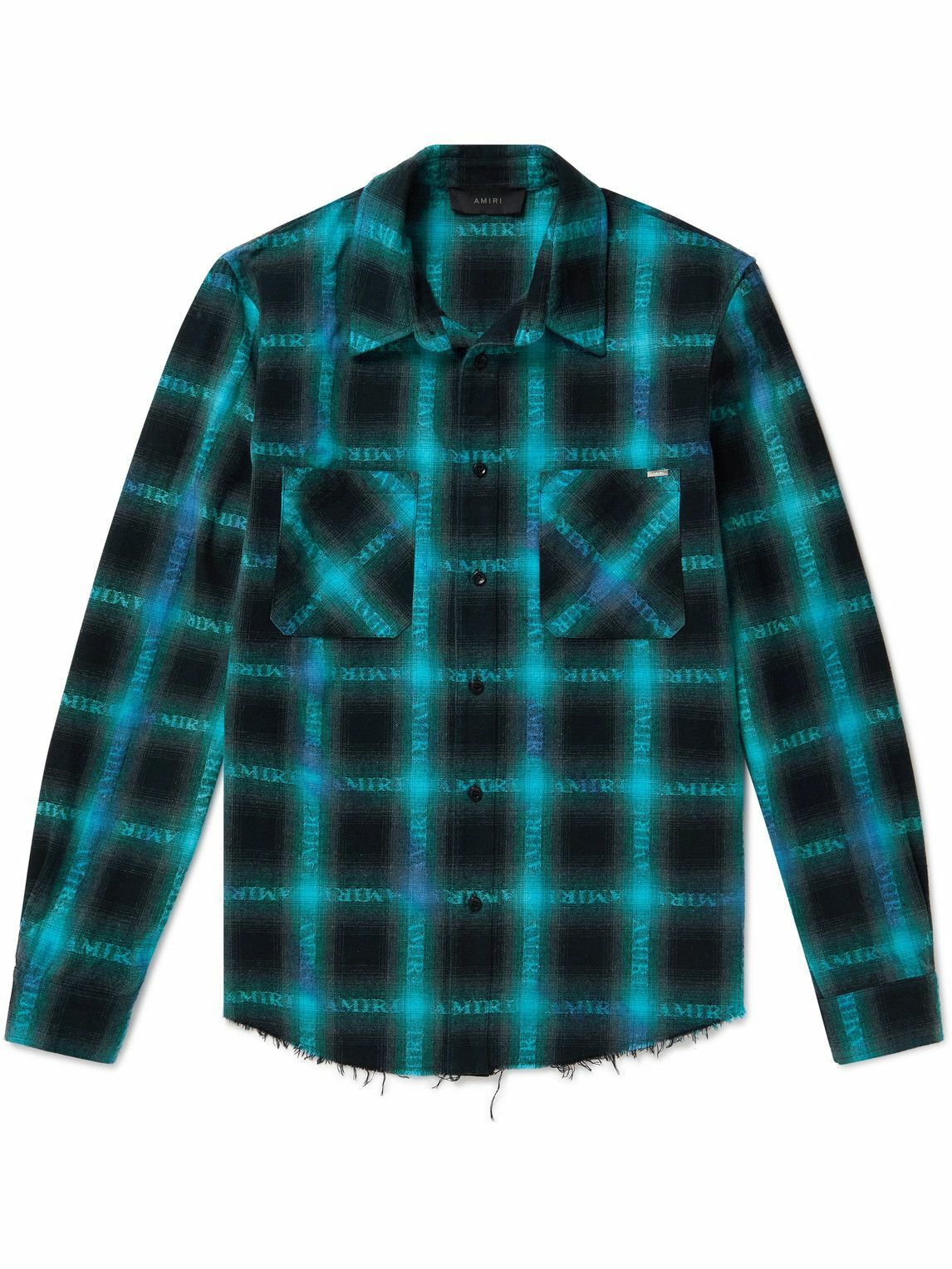 AMIRI - Checked Cotton-Flannel Shirt - Blue Amiri
