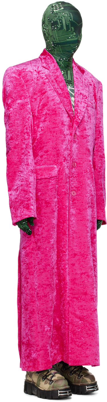 VETEMENTS Pink Button Up Coat Vetements