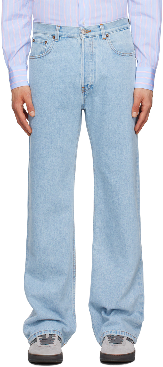 Husbands Blue Button-Fly Jeans Husbands