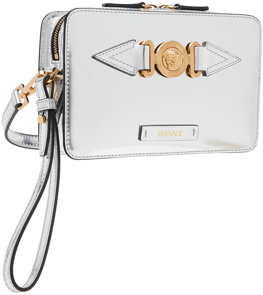 Versace Silver Small Medusa Biggie Bag Versace