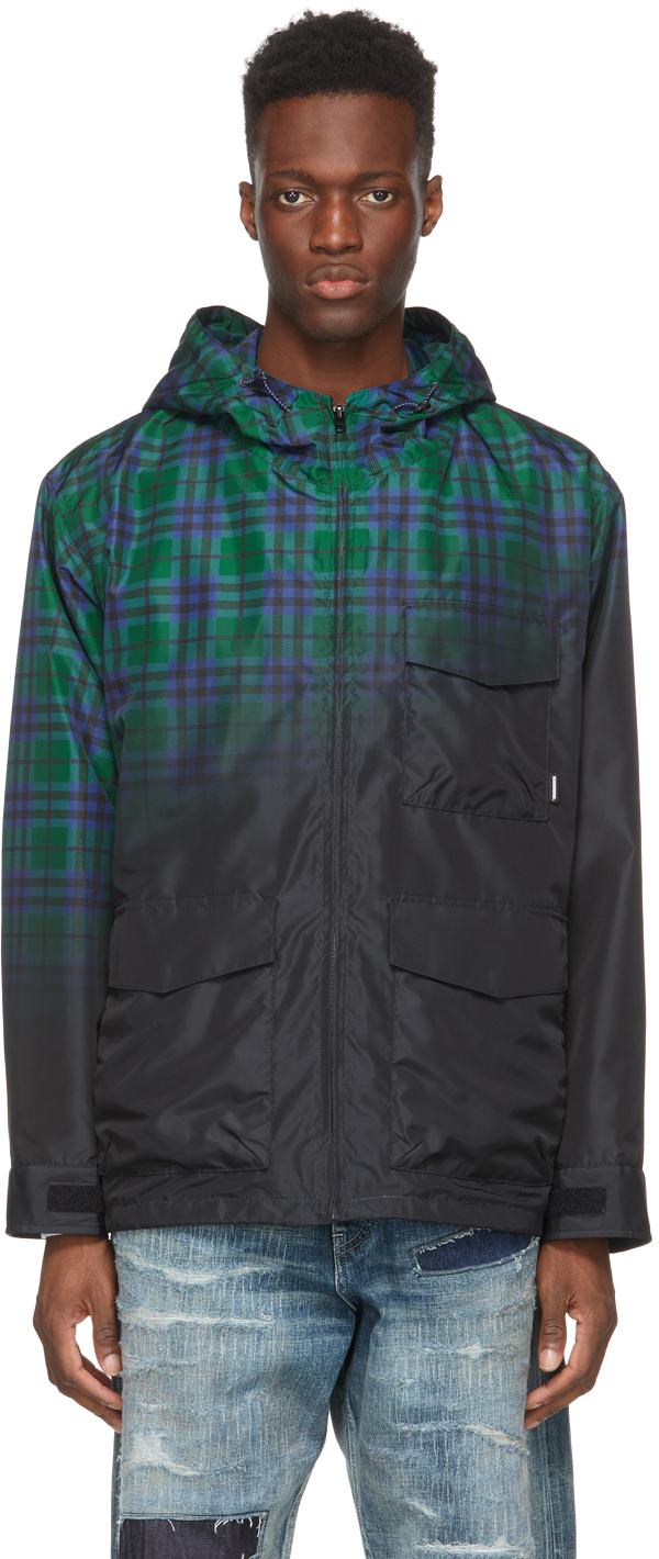 Neighborhood Black & Green Check Fade E Jacket Neighborhood