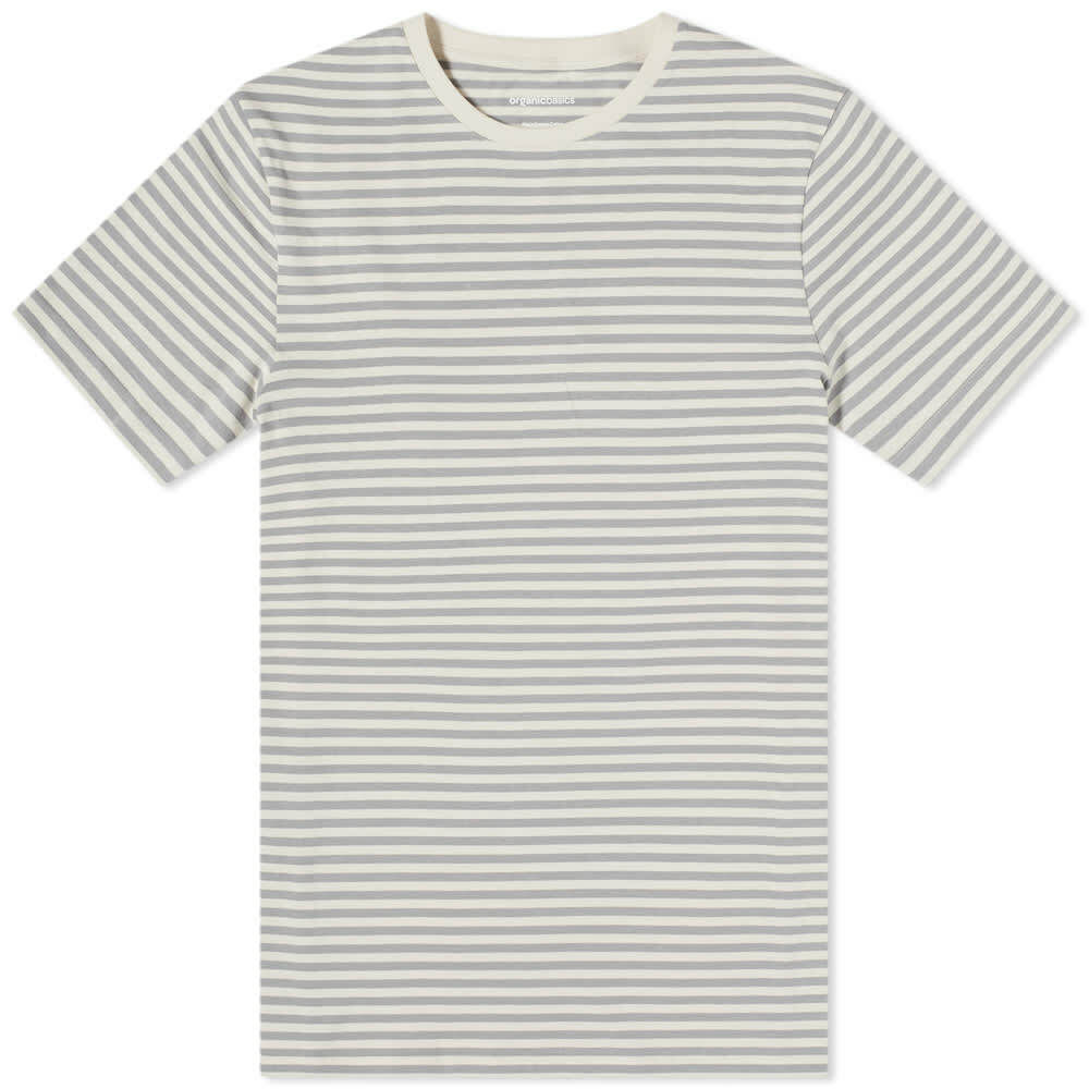Organic Basics Men's Organic Cotton T-Shirt in Navy Stripe ORGANIC BASICS