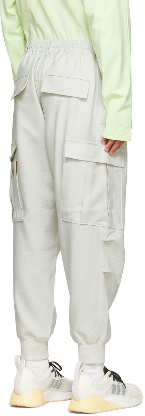 Y-3 Gray Polyester Cargo Pants Y-3