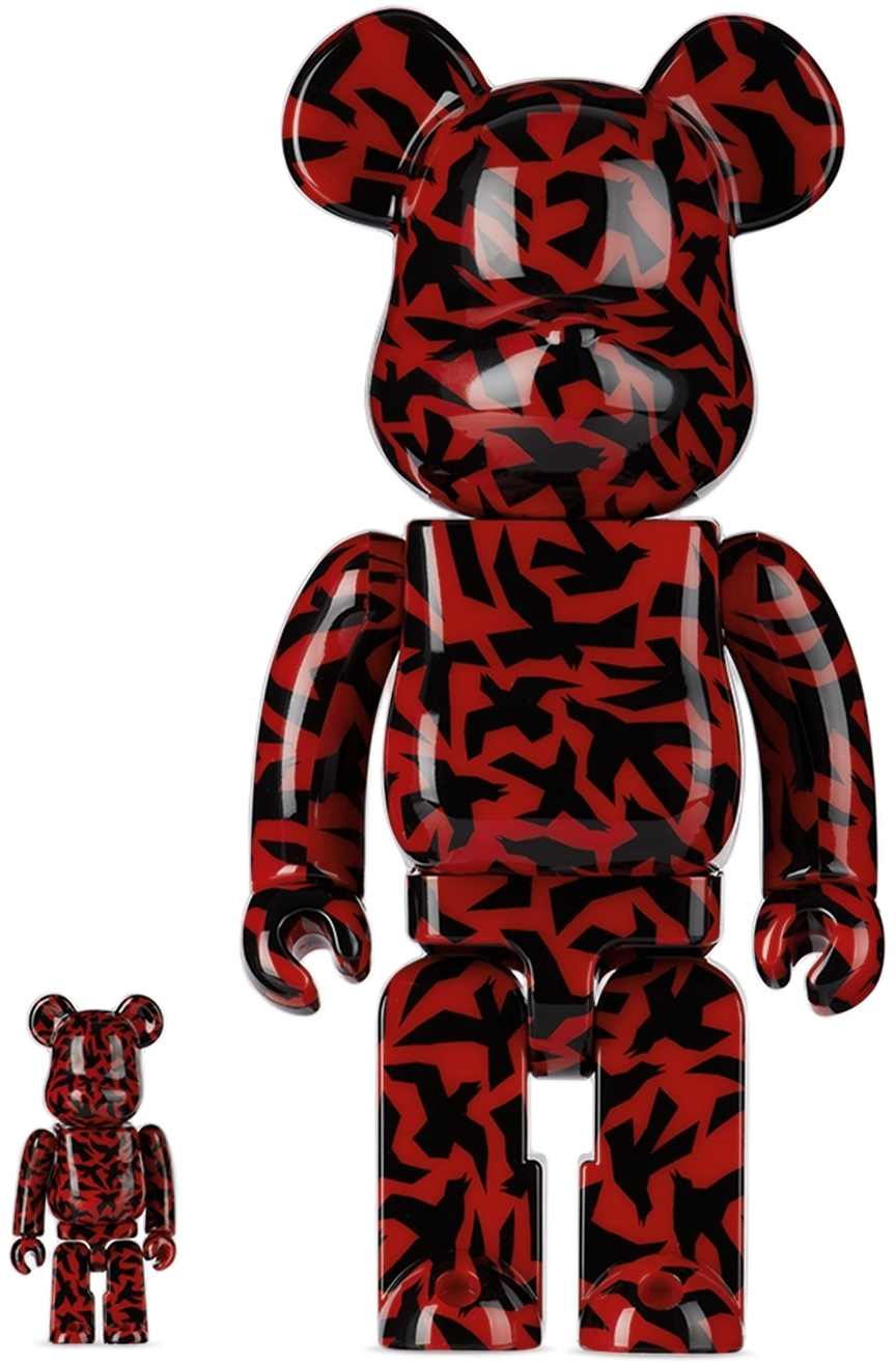 MEDICOM TOY Black & Red The Birds 100％ & 400% Bearbrick