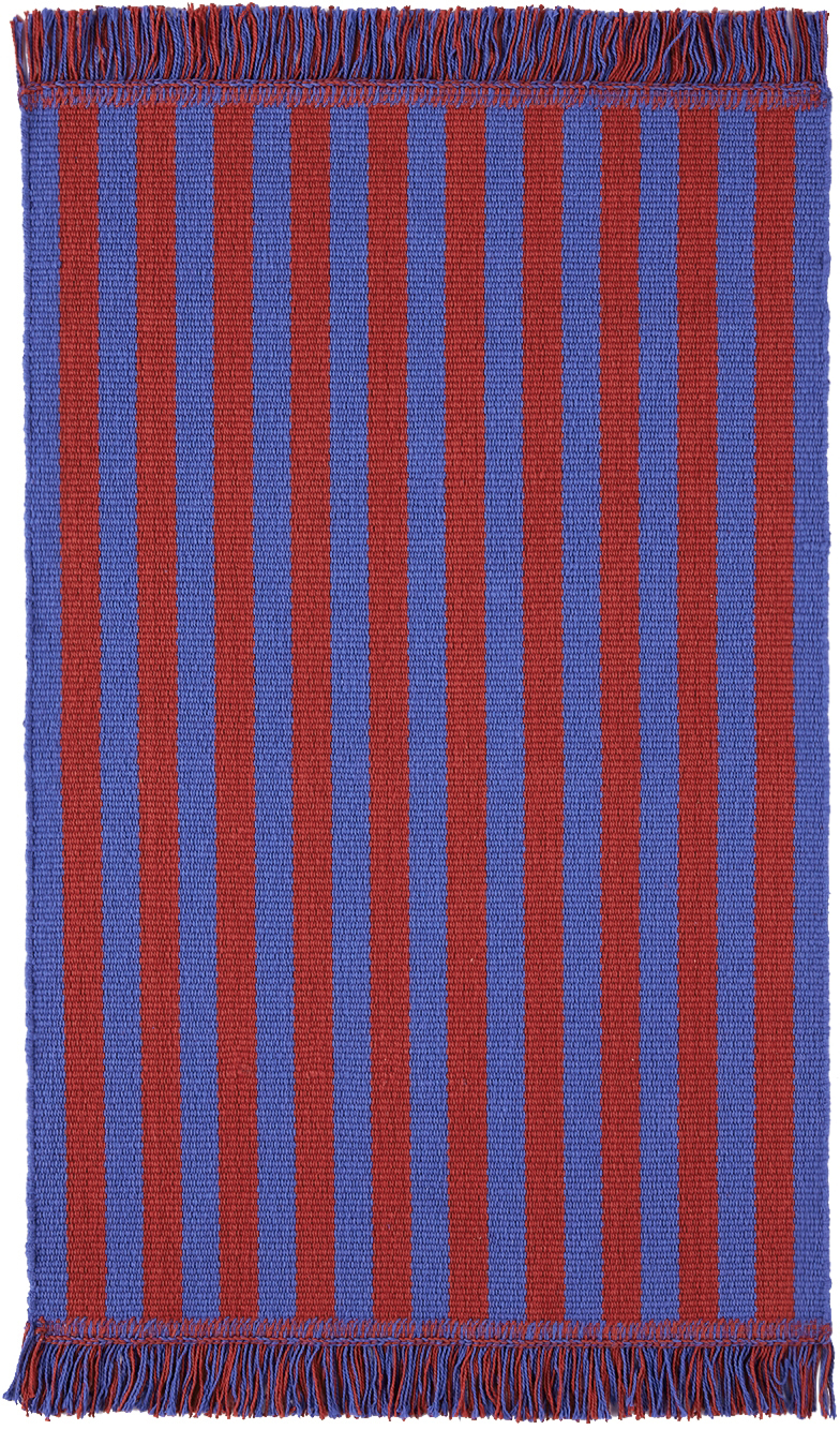 HAY Red & Blue Striped Door Mat HAY