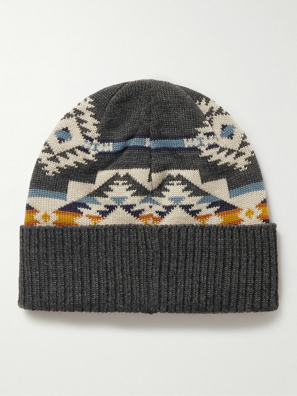 Pendleton - Logo-Appliquéd Intarsia Merino Wool Beanie Pendleton