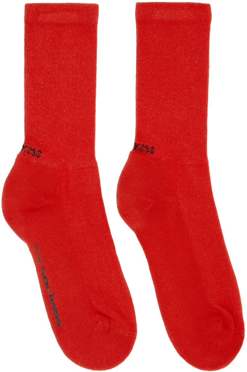 SOCKSSS Two-Pack Red & White Socks Socksss