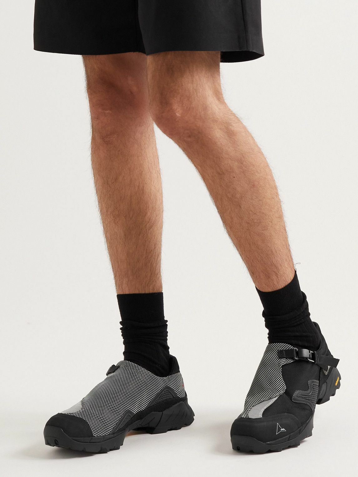 ROA - Minaar Rubber-Trimmed Canvas and Mesh Hiking Sneakers - Black ROA