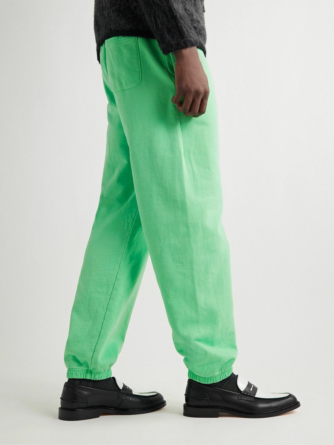 Stussy - Tapered Cotton-Jersey Sweatpants - Green Stussy