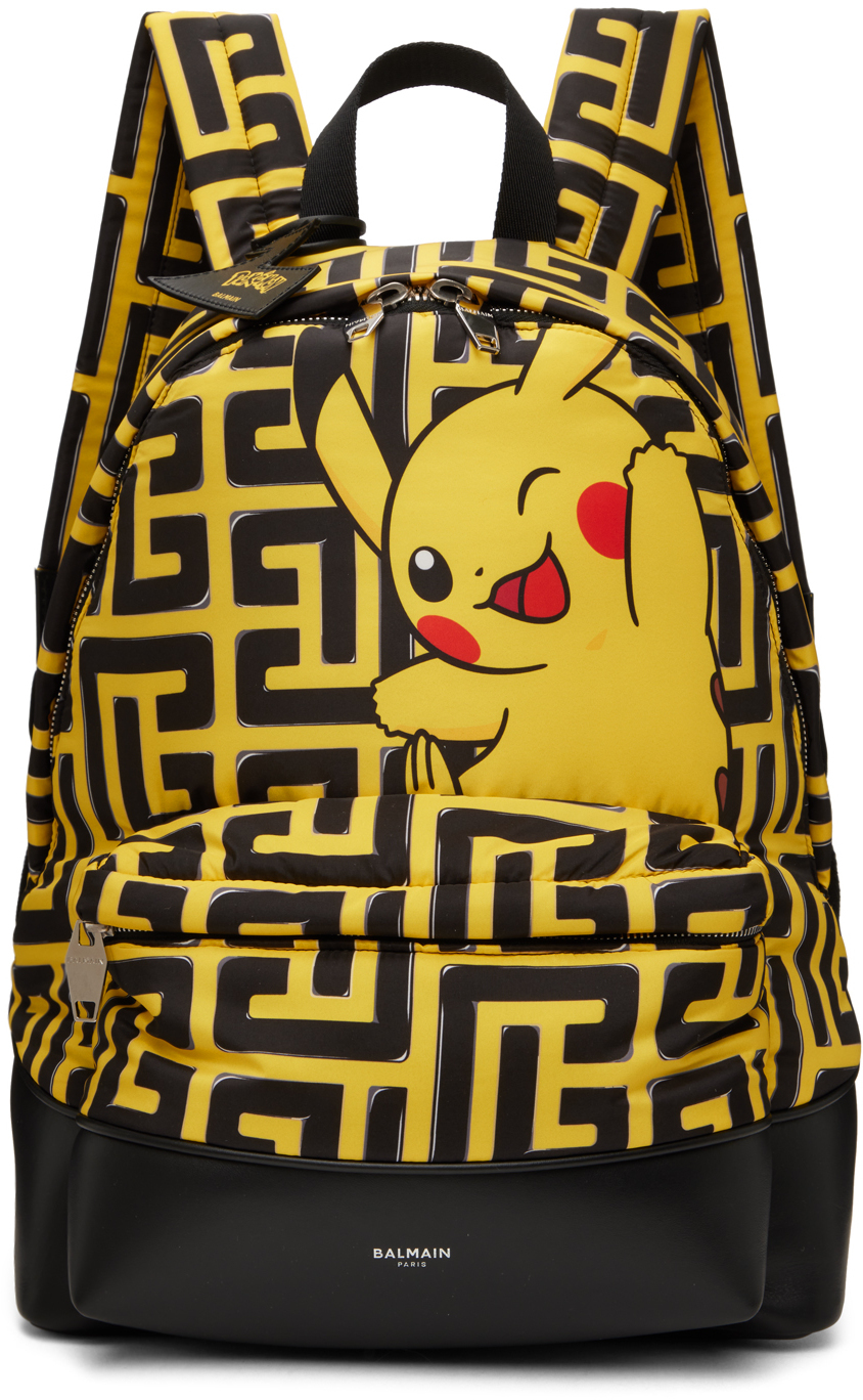 Balmain Black & Yellow Pokémon Edition City Backpack Balmain
