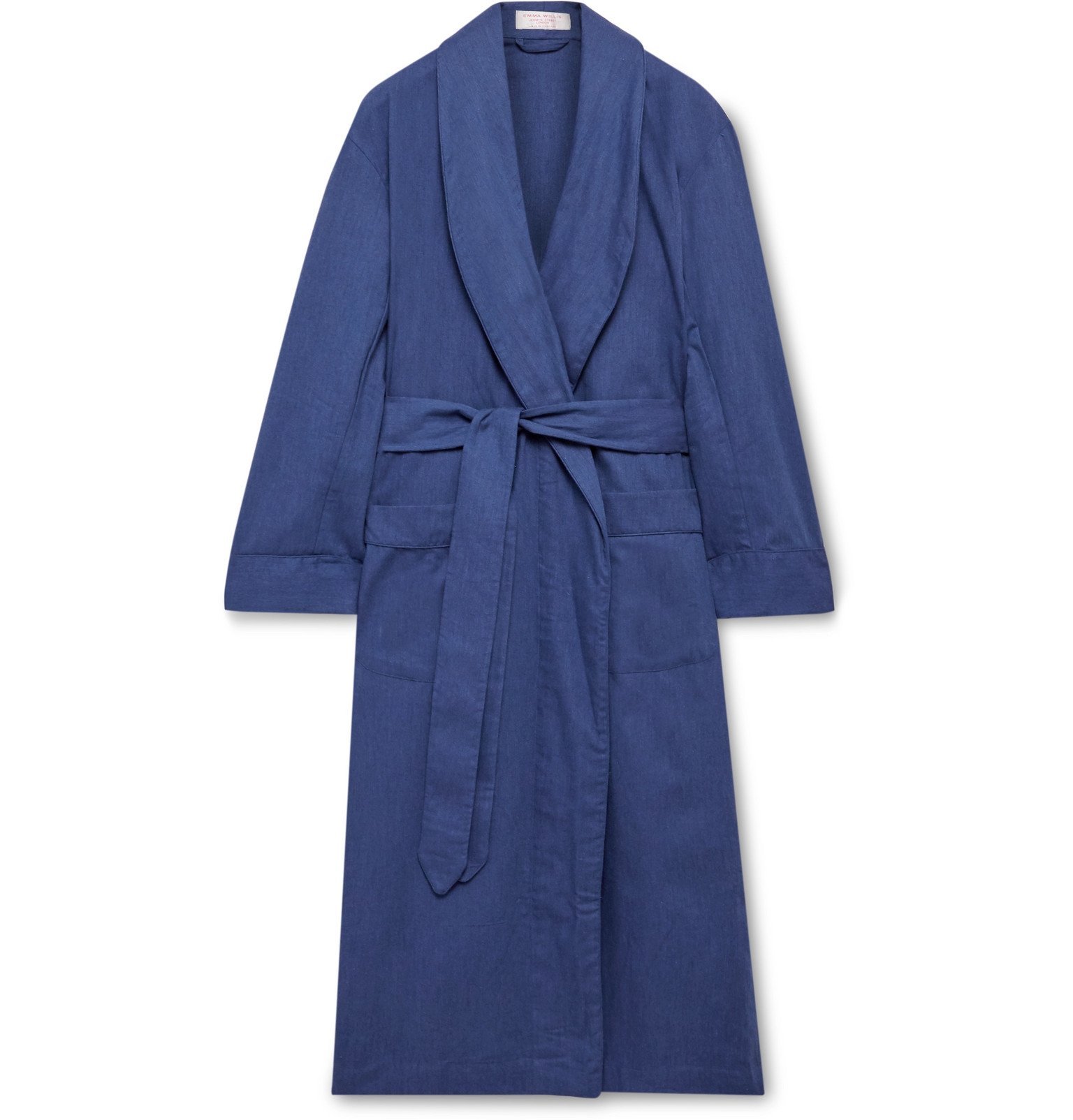 Emma Willis - Cotton-Twill Robe - Blue Emma Willis