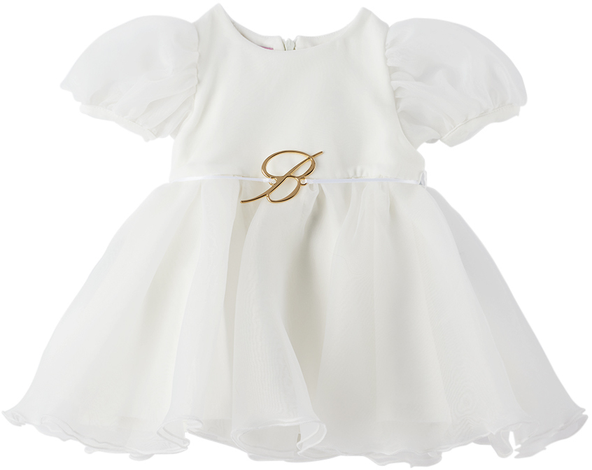 Miss Blumarine Baby White Hardware Dress