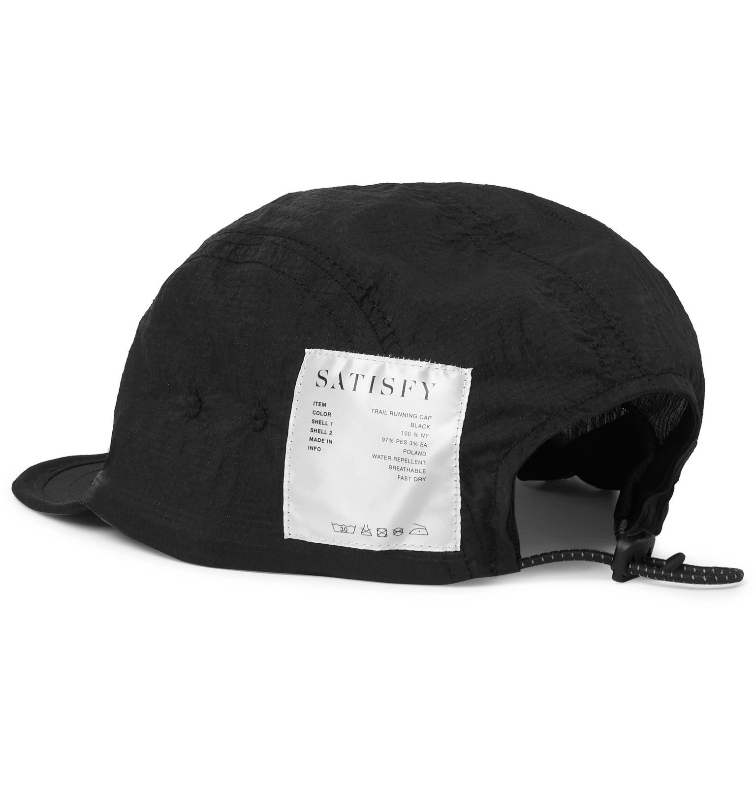 Satisfy - Trail Shell and Ripstop Running Cap - Black Satisfy