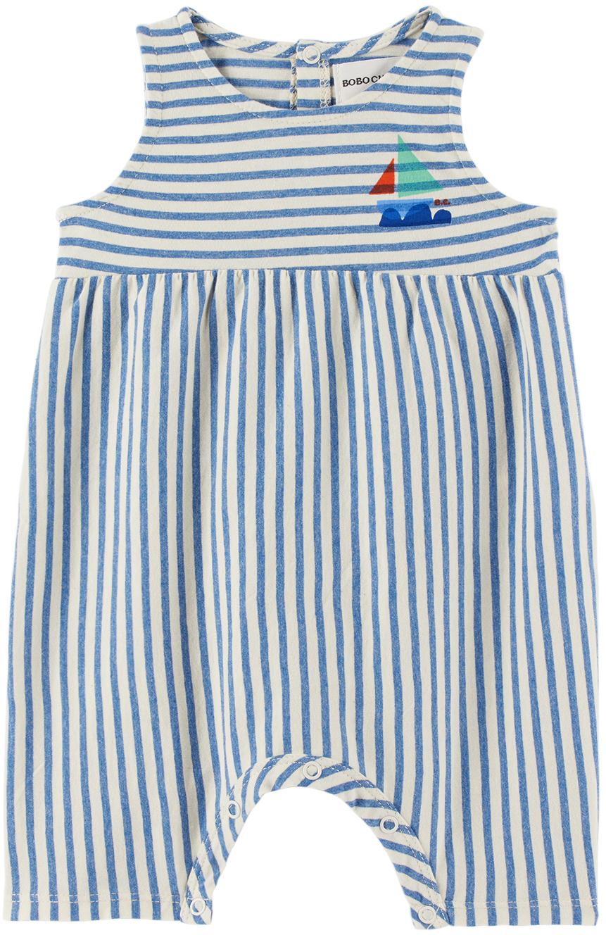 Bobo Choses Baby Blue Stripes Jumpsuit Bobo Choses