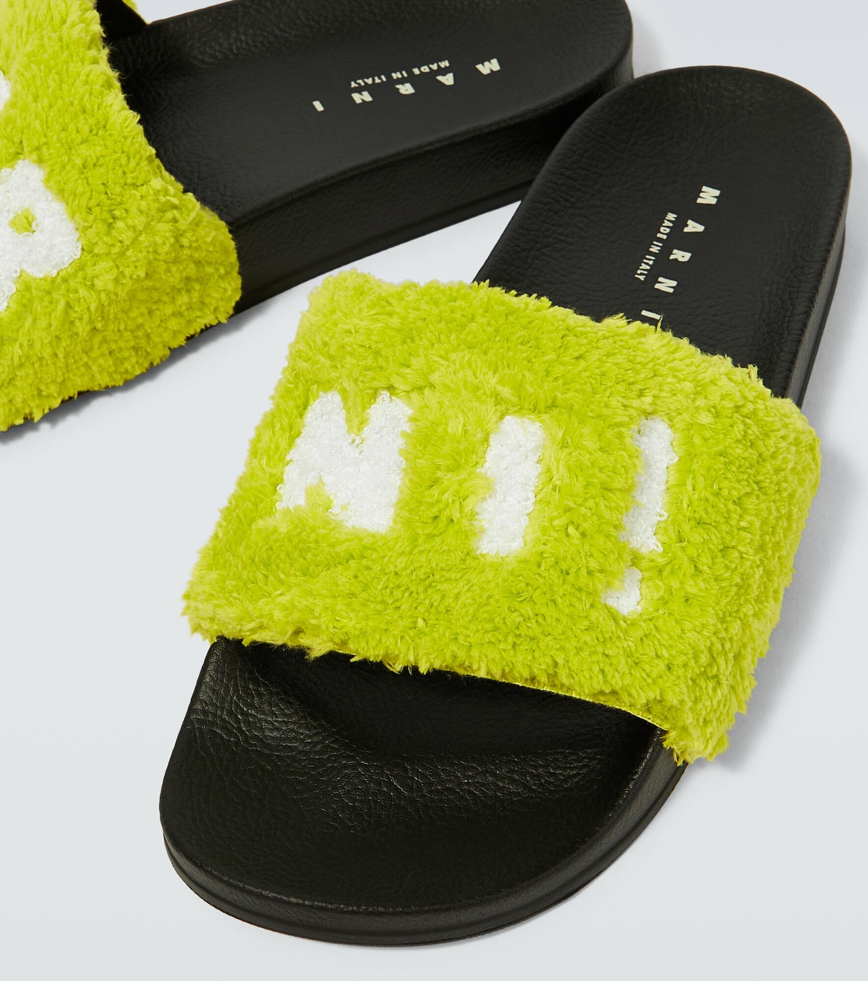 Marni - Logo terry slides Marni