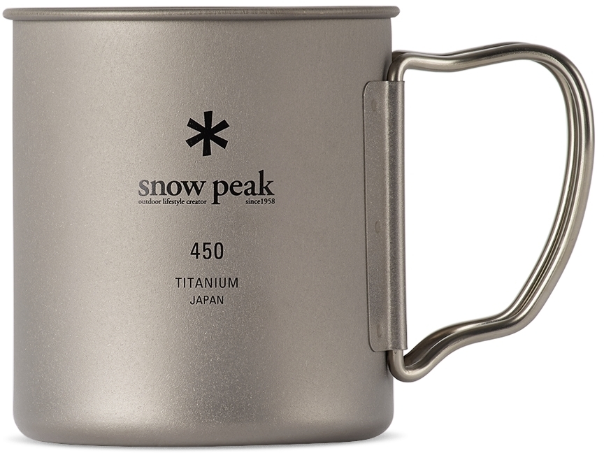 Snow Peak Silver Titanium Double Wall Mug, 450 ml Snow Peak