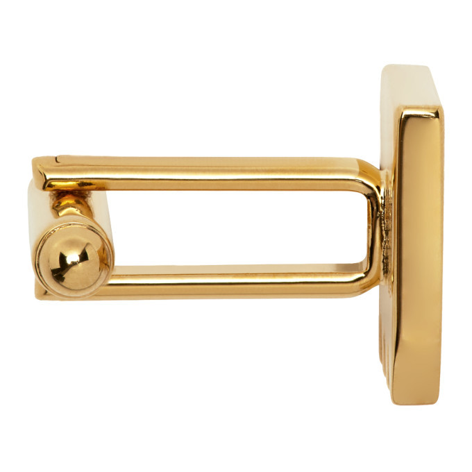 Fendi Gold and Black Eye Motif Cufflinks Fendi