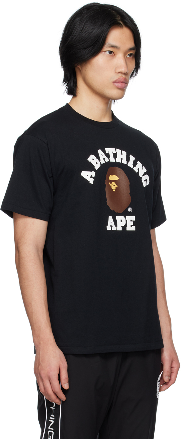 BAPE Black College T-Shirt A Bathing Ape
