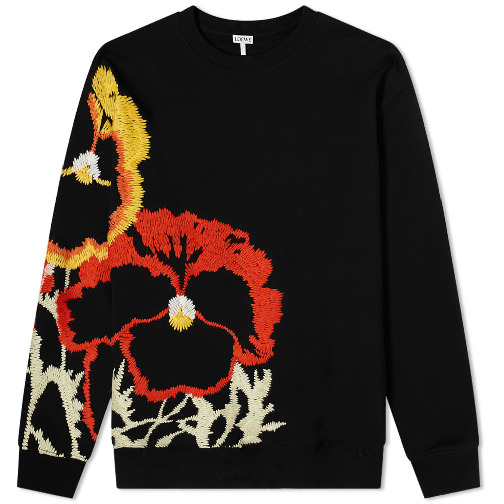 Loewe Pansies Embroidered Crew Sweat Loewe