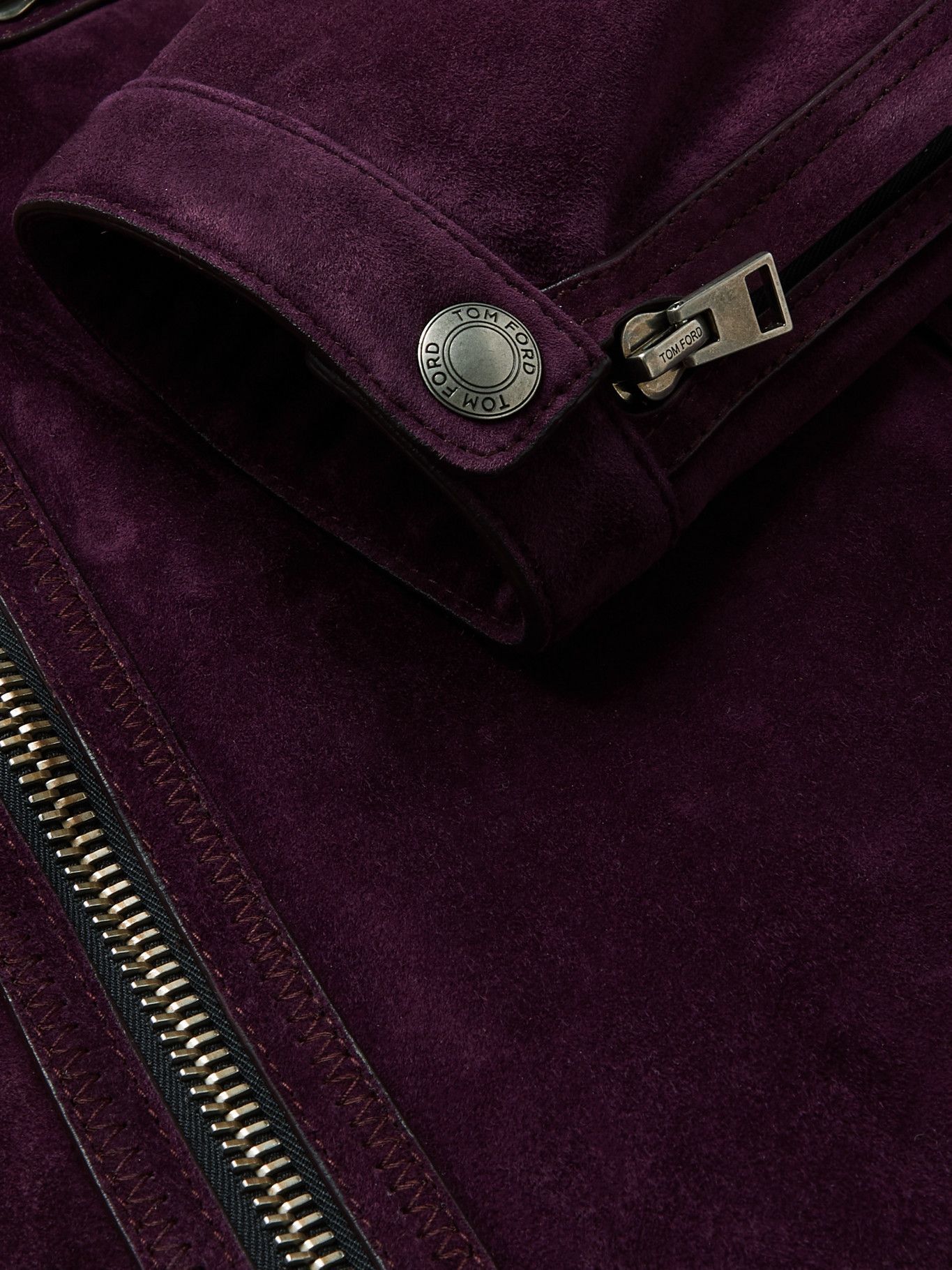 TOM FORD - Suede Blouson Jacket - Purple TOM FORD