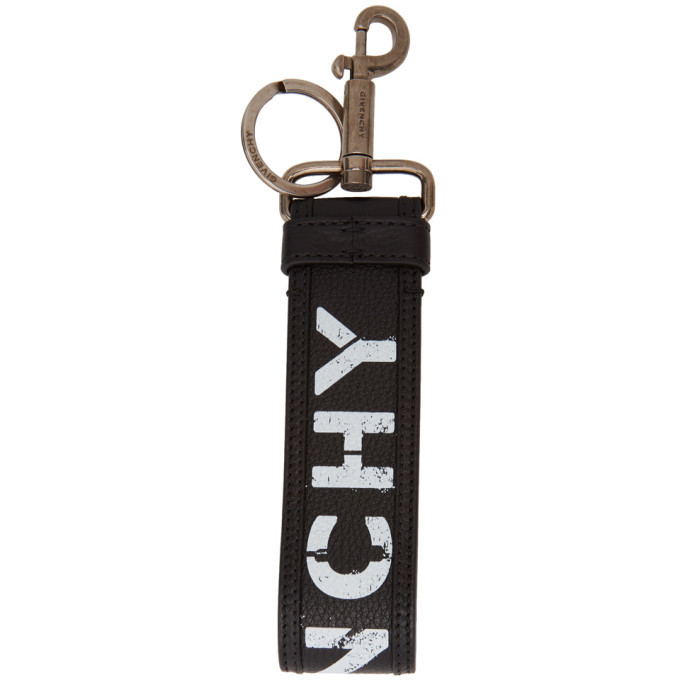 Givenchy Black Graffiti Logo Keychain Givenchy