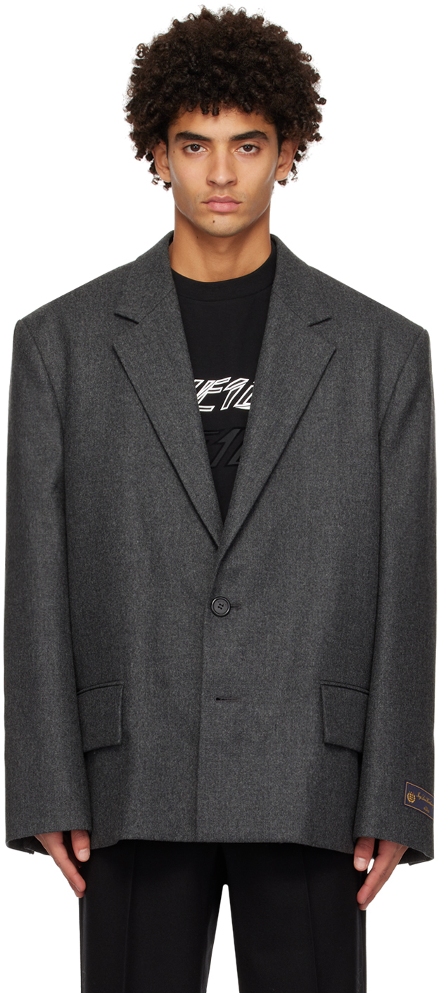We11done Gray Oversized Blazer We11done