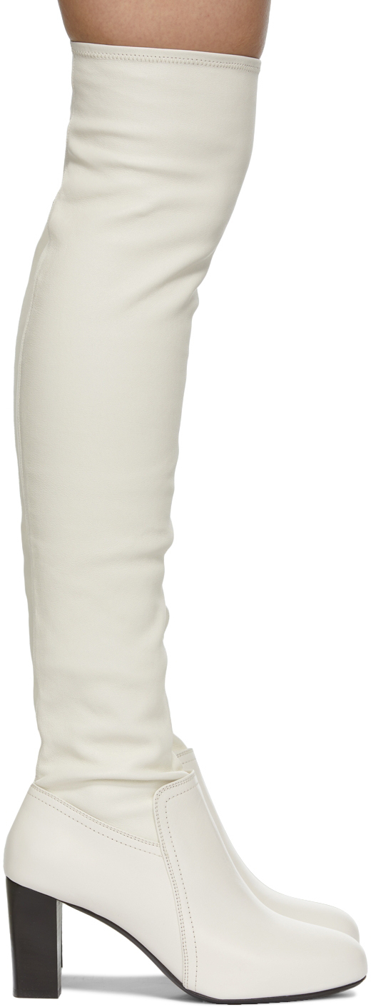 Lemaire White Soft High Boots Lemaire