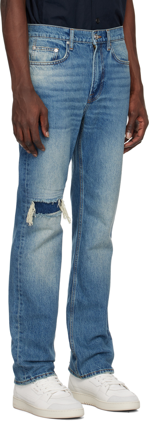 FRAME Blue Boxy Clayton Jeans Frame Denim