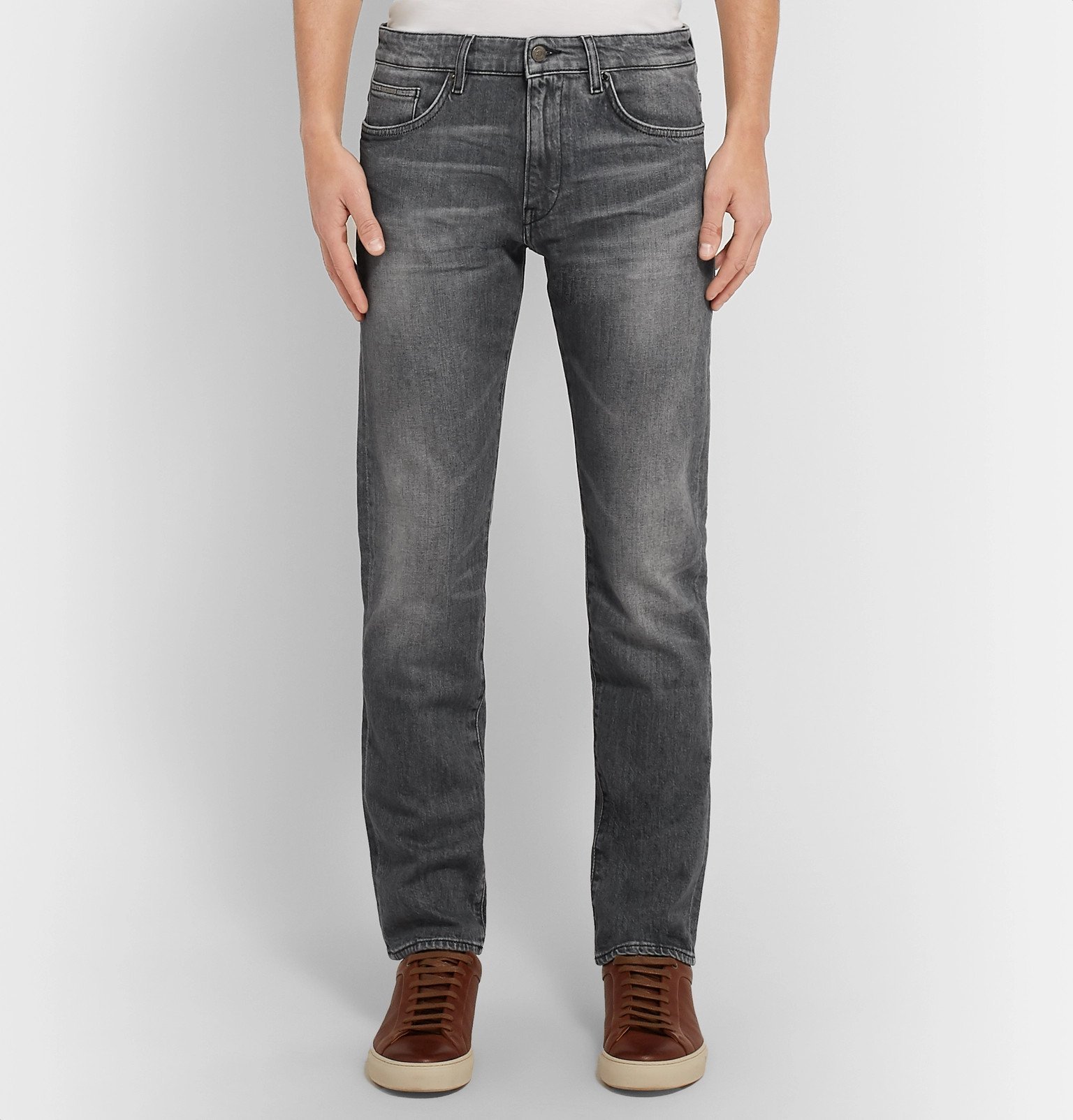 Hugo Boss - Delaware Slim-Fit Stretch-Denim Jeans - Gray Hugo Boss