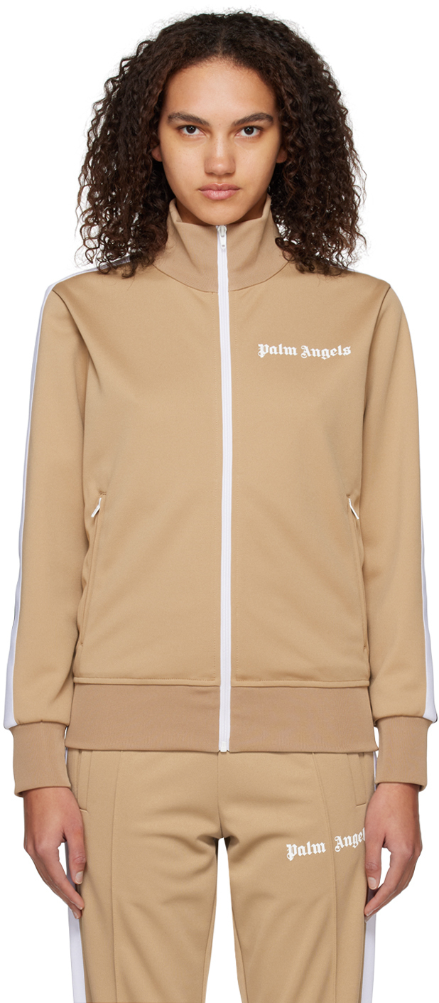 Palm Angels Beige Classic Track Jacket Palm Angels