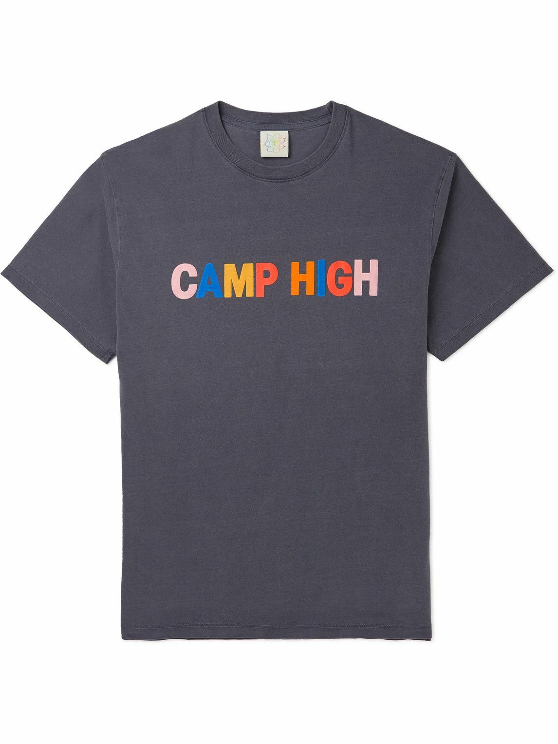 Camp High - Shop Logo-Print Pigment-Dyed Cotton-Jersey T-Shirt - Gray ...