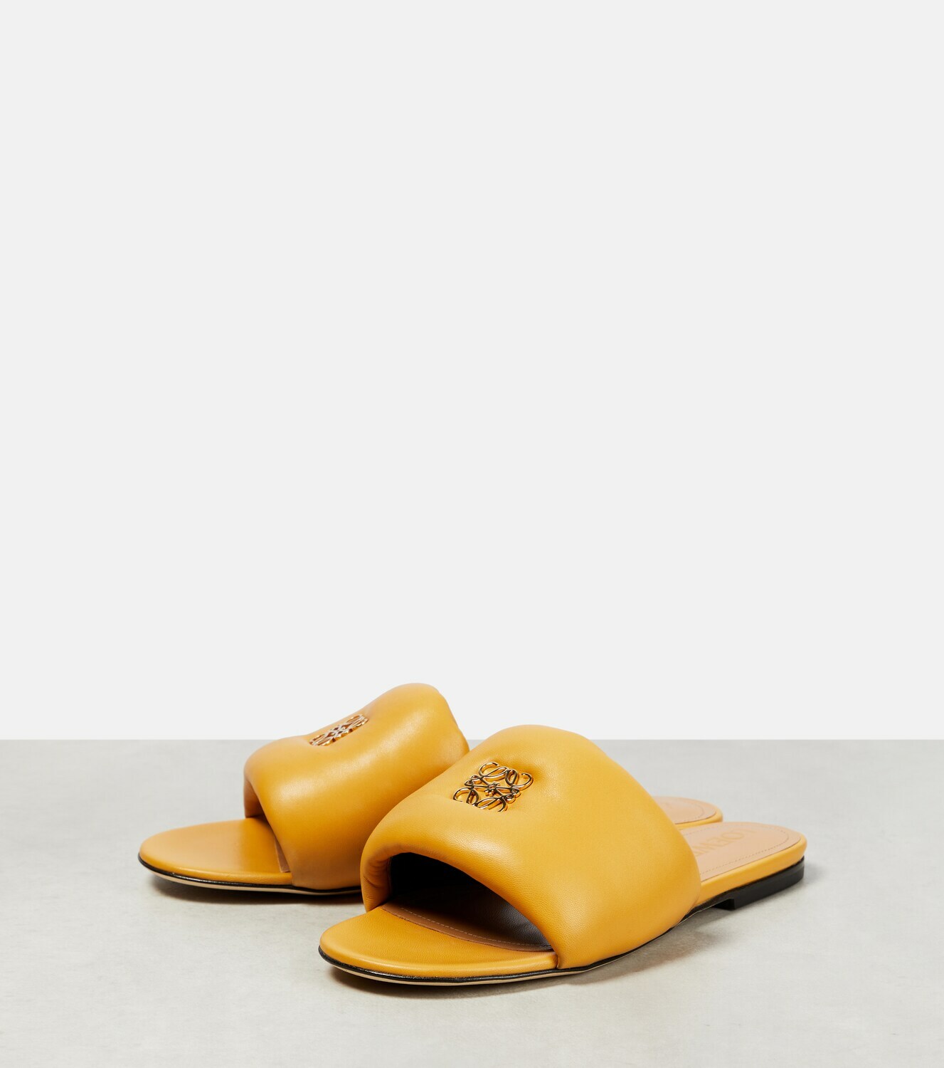 Loewe - Anagram padded leather slides Loewe