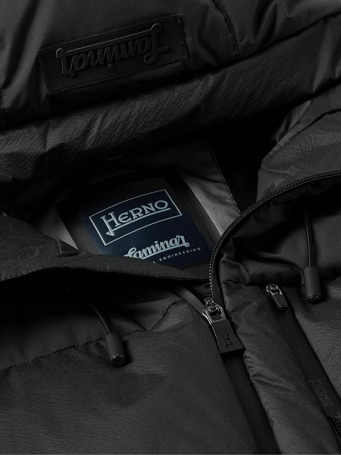 Herno Laminar - Flashlight Ripstop Hooded Down Gilet - Black Herno