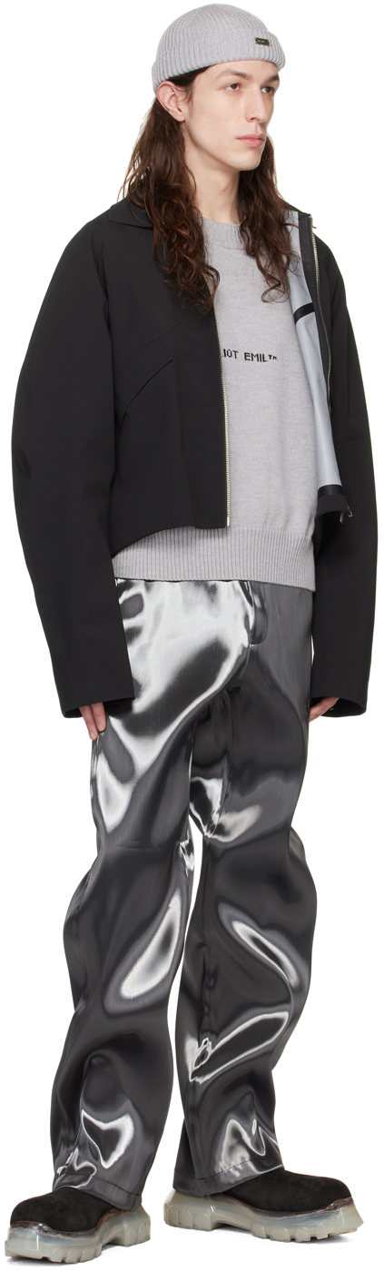 HELIOT EMIL Gray Logo Sweater Heliot Emil