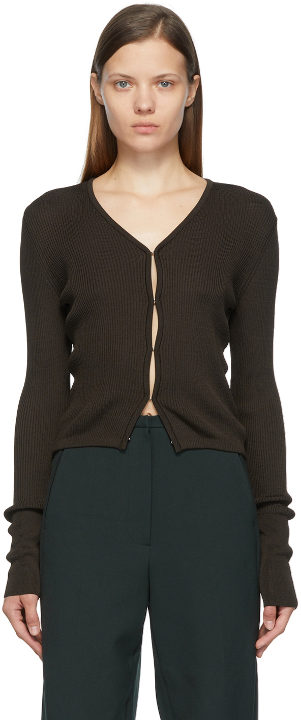 LOW CLASSIC Ribbed Rayon Cardigan Low Classic