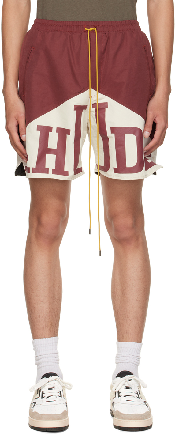 Rhude Burgundy Yachting Shorts Rhude
