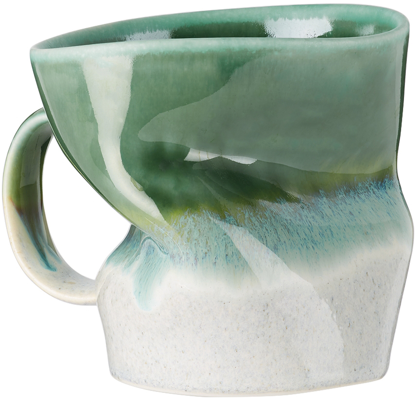 SGW Lab Green & Off-White Distorted GT021 Mug