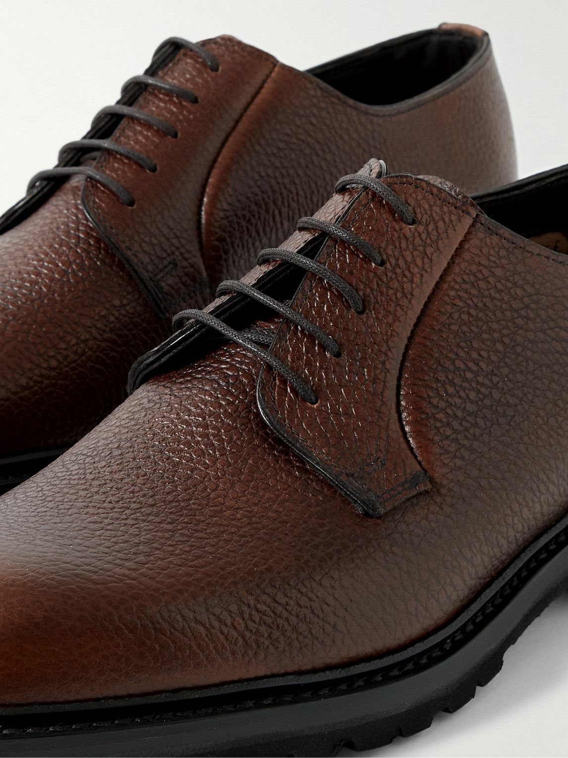George Cleverley - Archie Full-Grain Leather Derby Shoes - Brown George ...