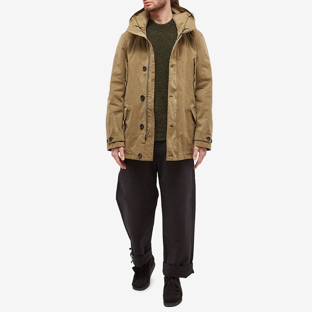 Ten C Men's Garment Dyed Sniper Parka Jacket in Olive Ten C
