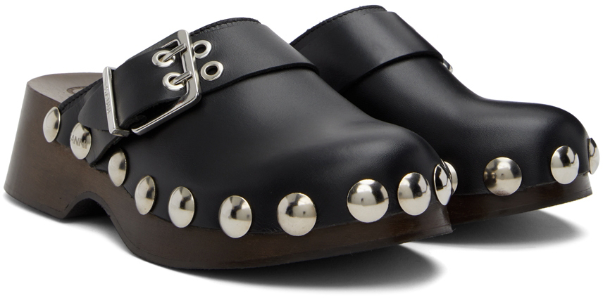 GANNI Black Studded Clogs GANNI