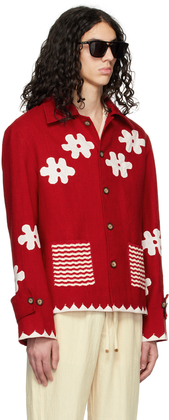 HARAGO Red Appliqué Jacket
