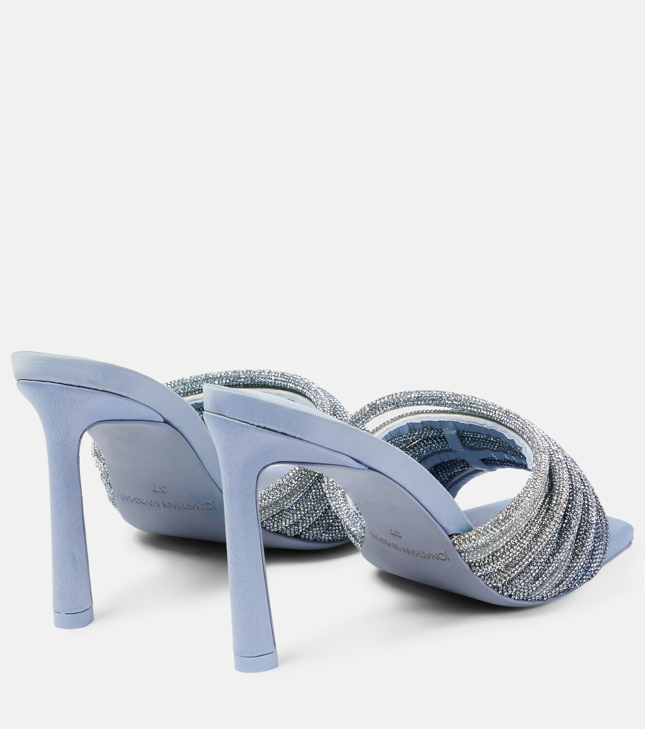 Simkhai - Lena crystal-embellished satin mules Simkhai
