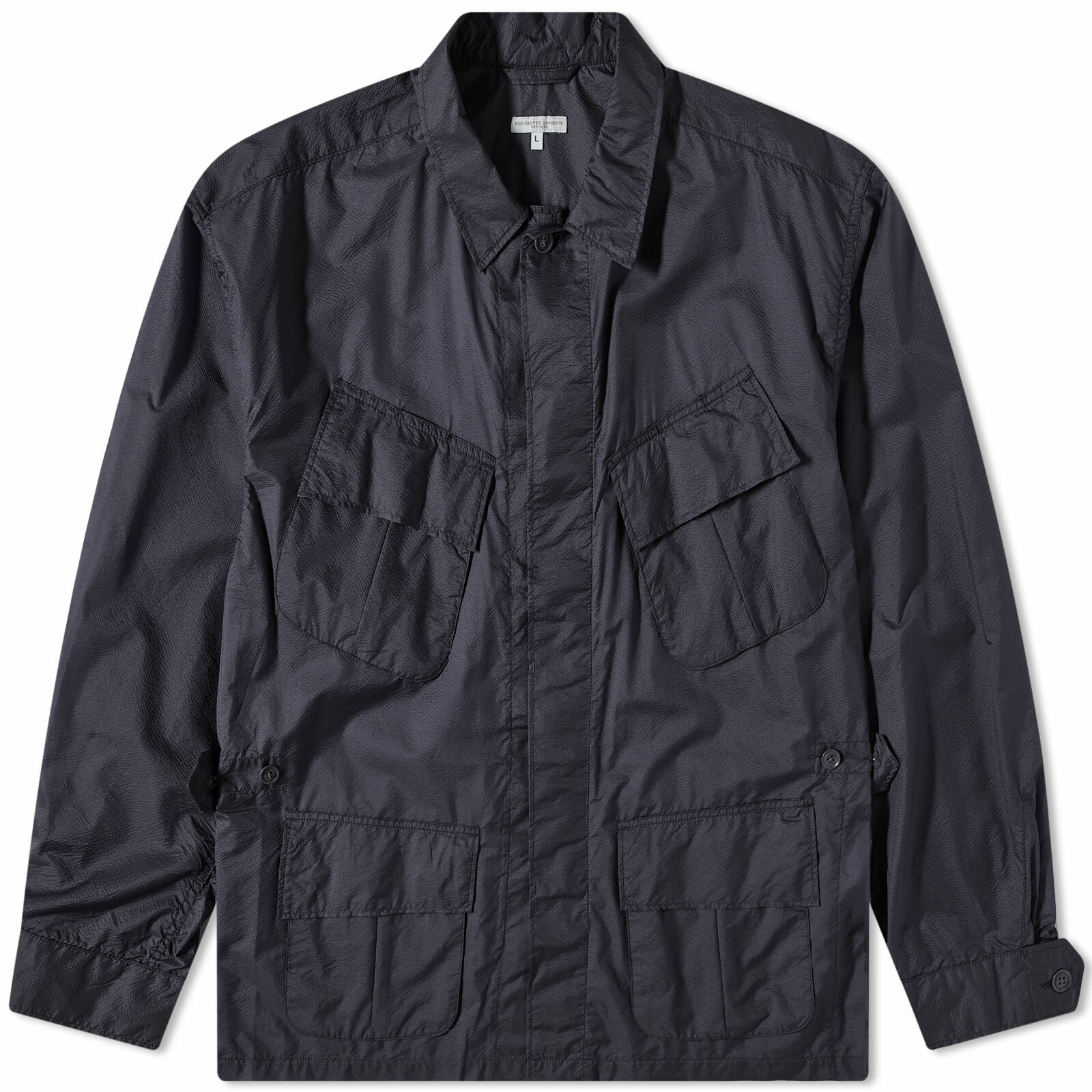 Engineered Garments Men's Jungle Fatigue Jacket in Dark Navy Nylon ...