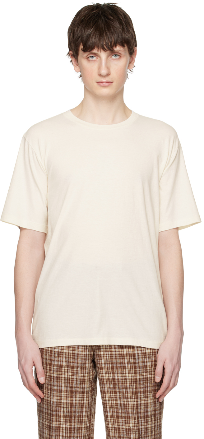 AURALEE Off-White Hard Twist T-Shirt Auralee