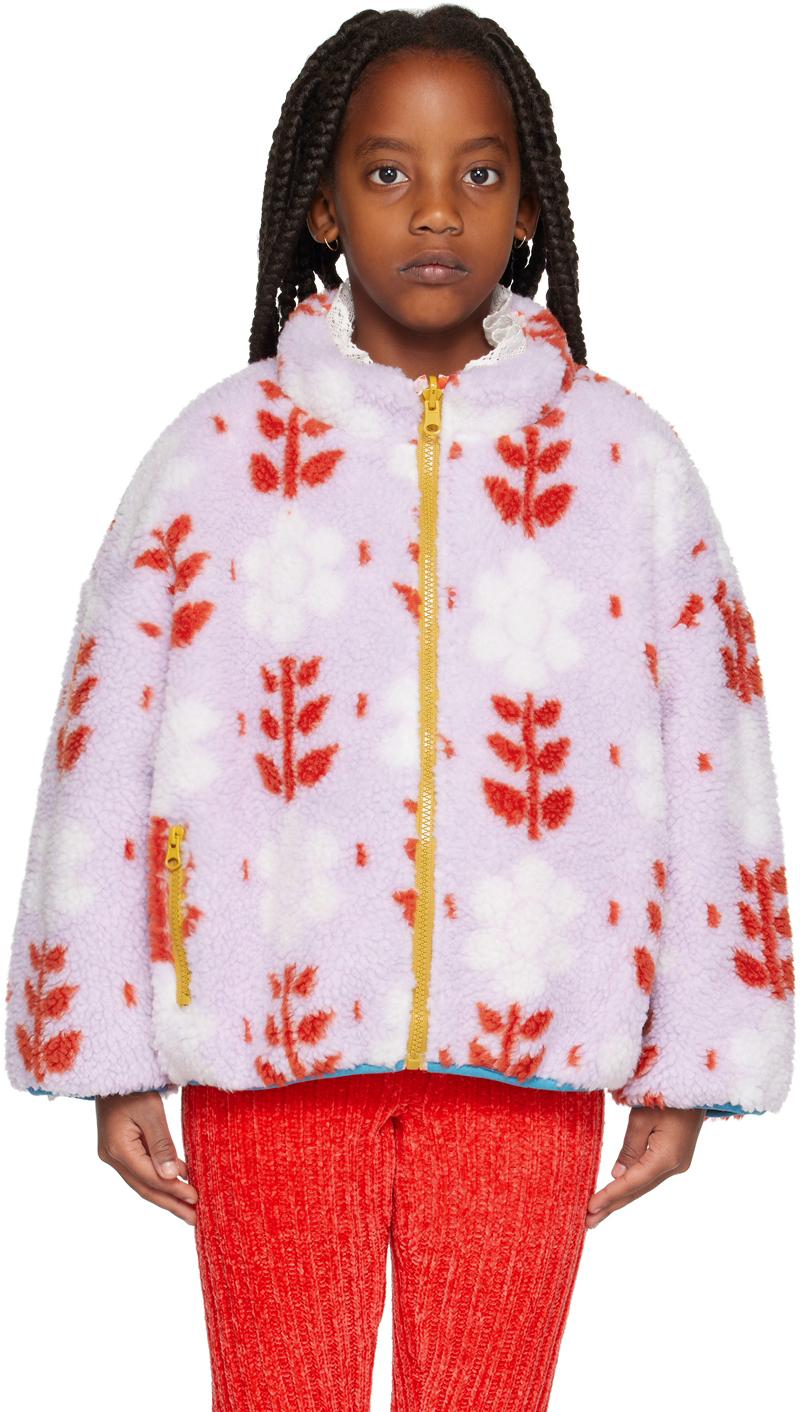 Fish & Kids Kids Purple Retro Reversible Jacket