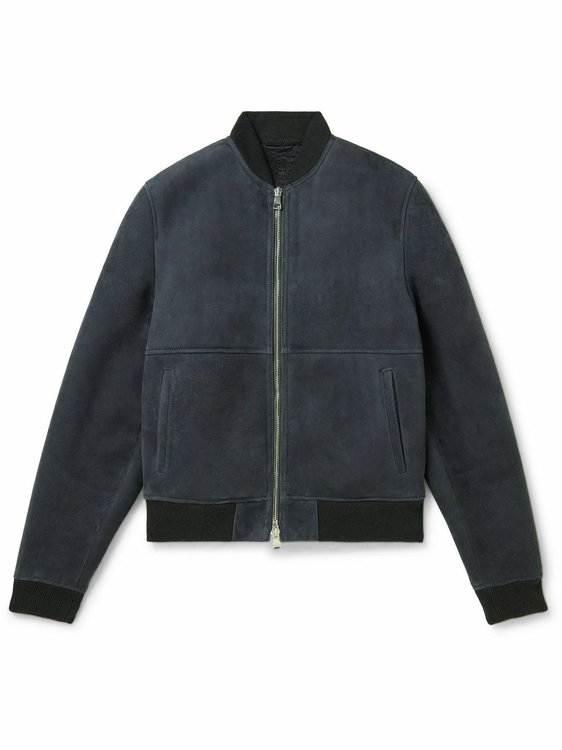 Mr P. - Shearling Bomber Jacket - Gray Mr P.