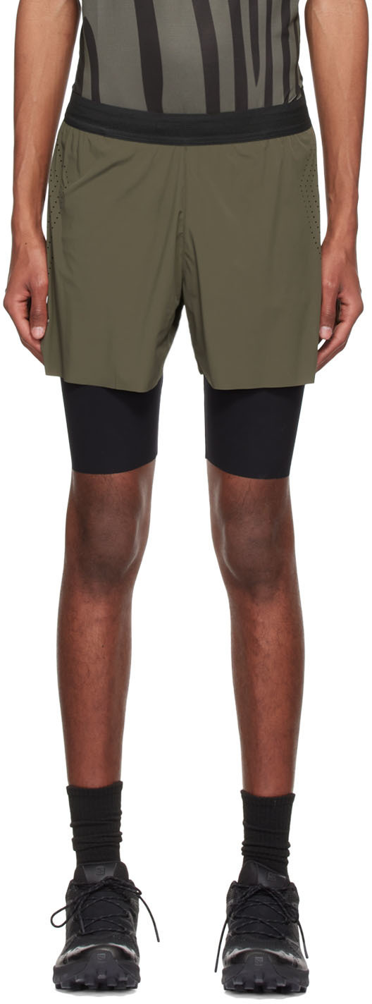 Soar Running Khaki Dual Run 3.0 Shorts Soar Running
