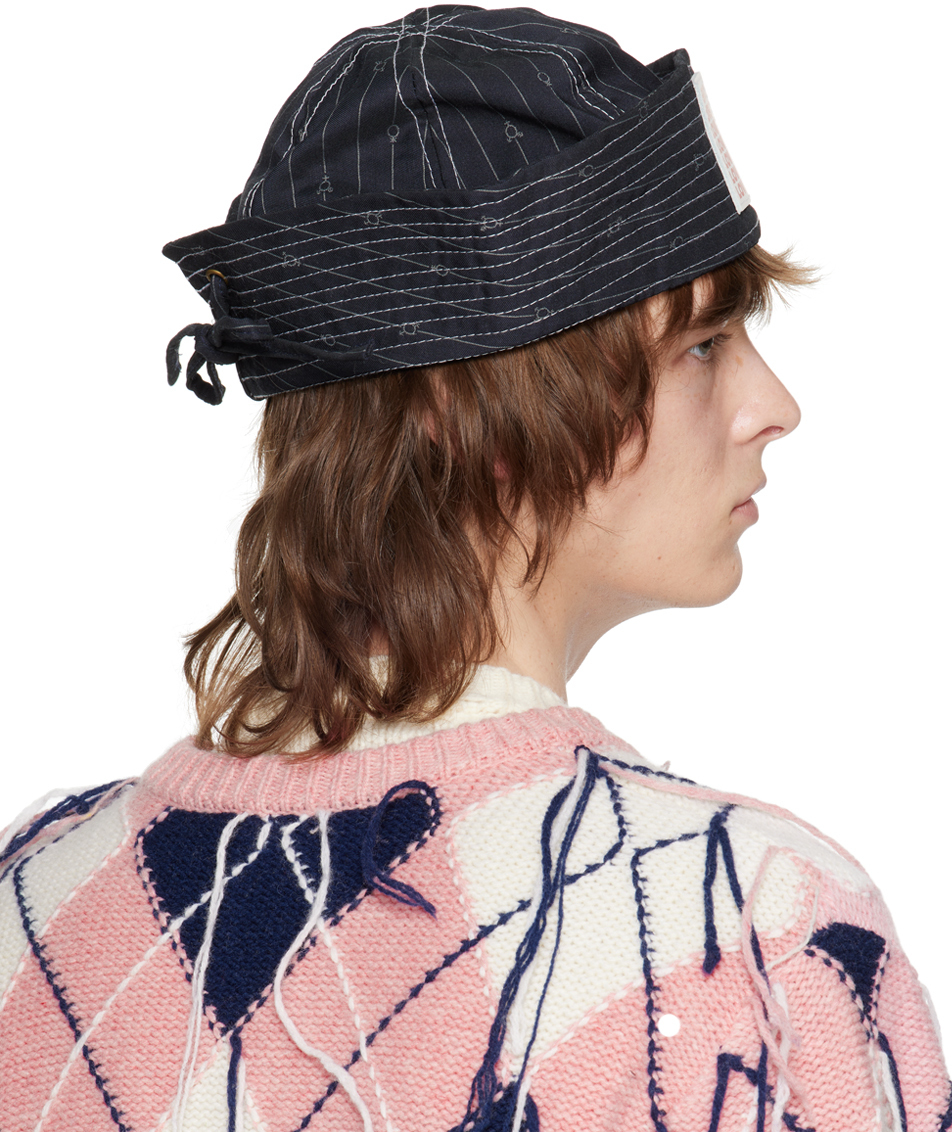 Charles Jeffrey Loverboy Navy Pinstripe Hat Charles Jeffrey Loverboy